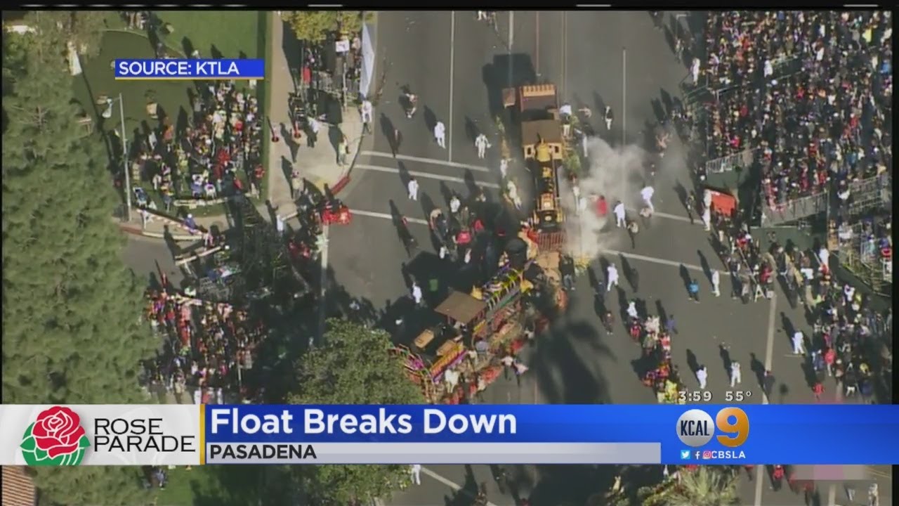 Float Breaks Down At Rose Parade - YouTube