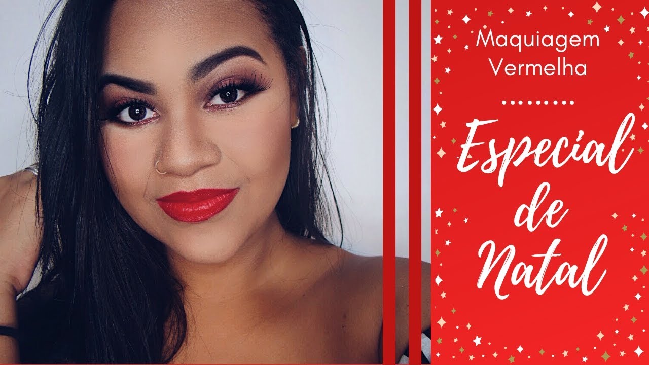 Maquiagem Vermelha - Inspiração para o Natal | Thays Cristine - YouTube