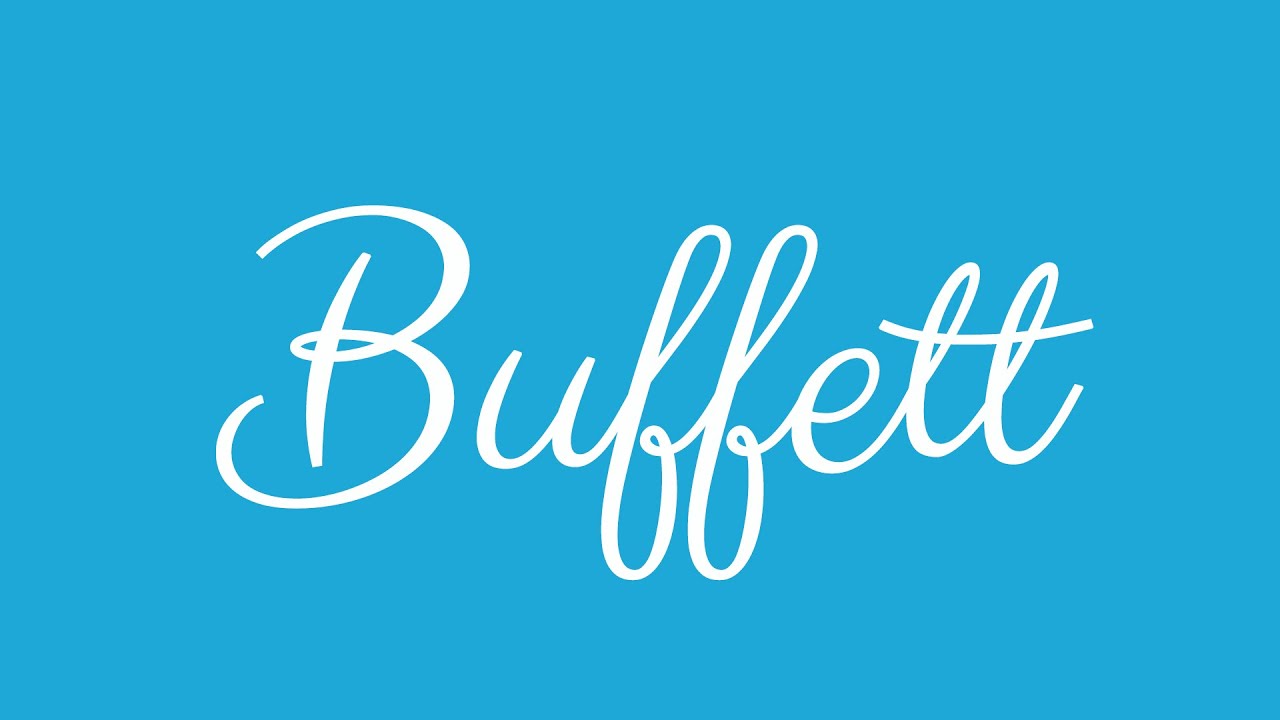 Learn how to Sign the Name Buffett Stylishly in Cursive Writing - YouTube