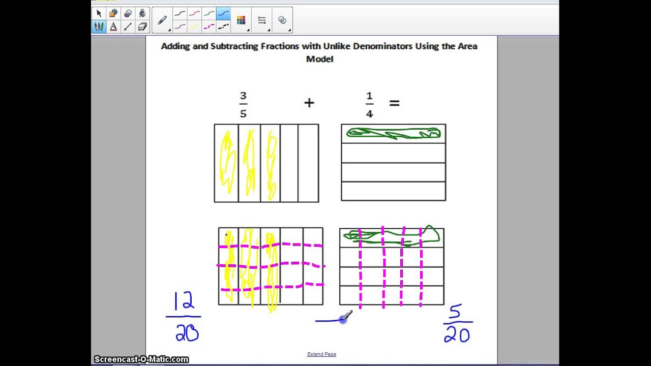Addition Fractions Using Area Model YouTube addition-fractions-using-area-model-youtube