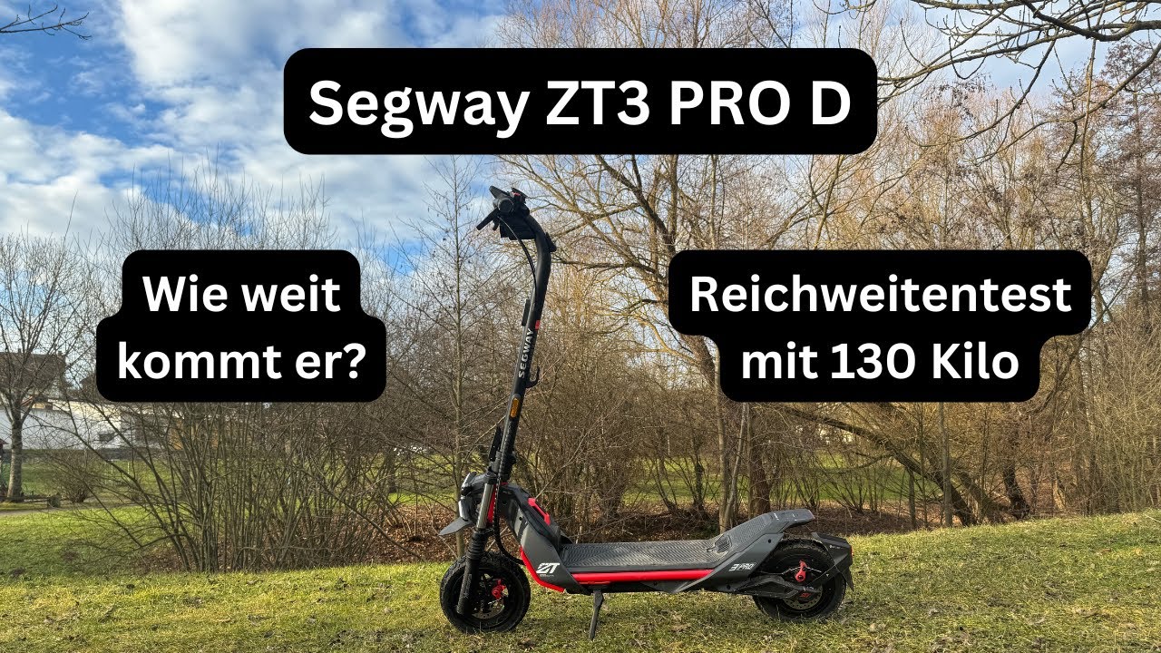 Segway ZT3 PRO D - Reichweitentest mit 130 Kilo - YouTube