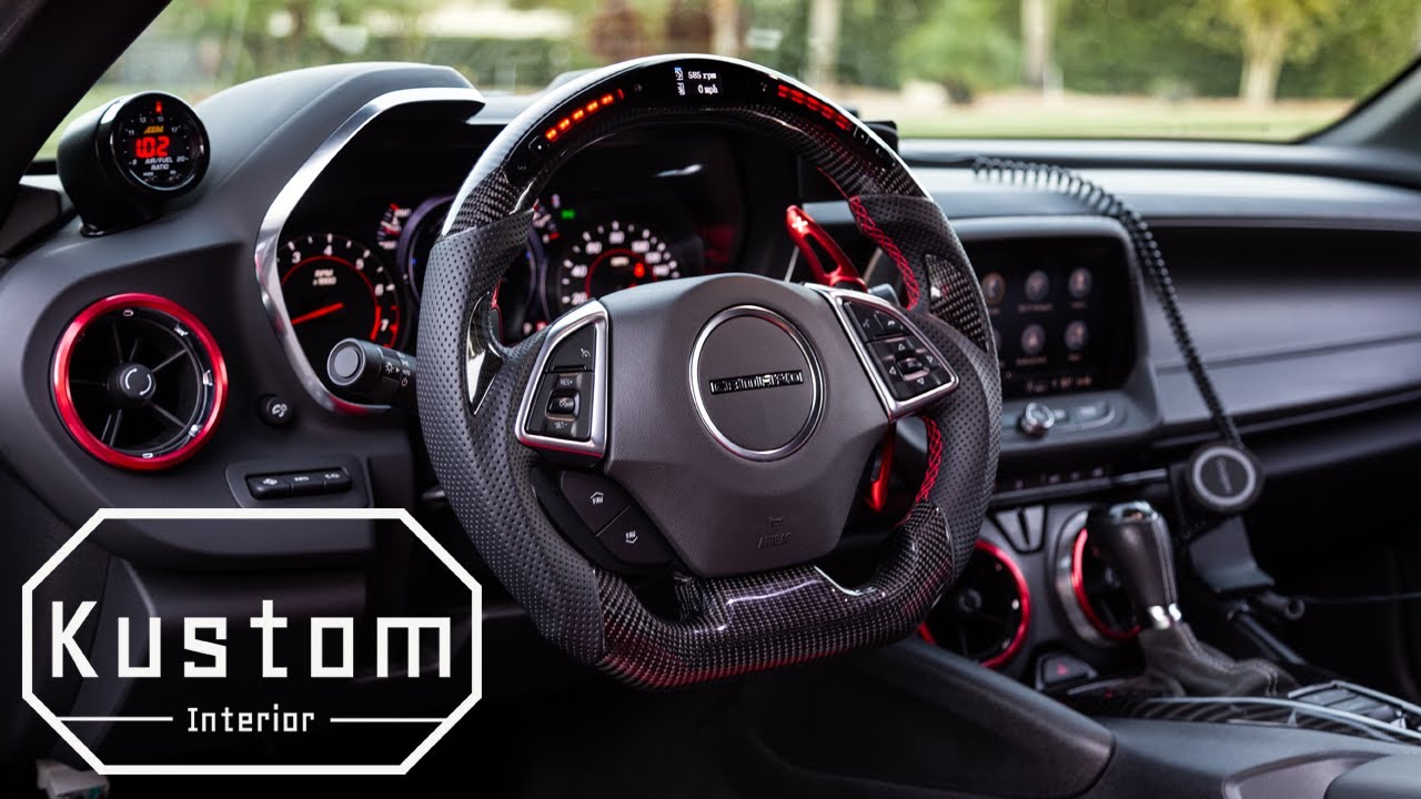 2016 - 2024 Camaro Digital Carbon Fiber Steering Wheel (Kustom Interior ...
