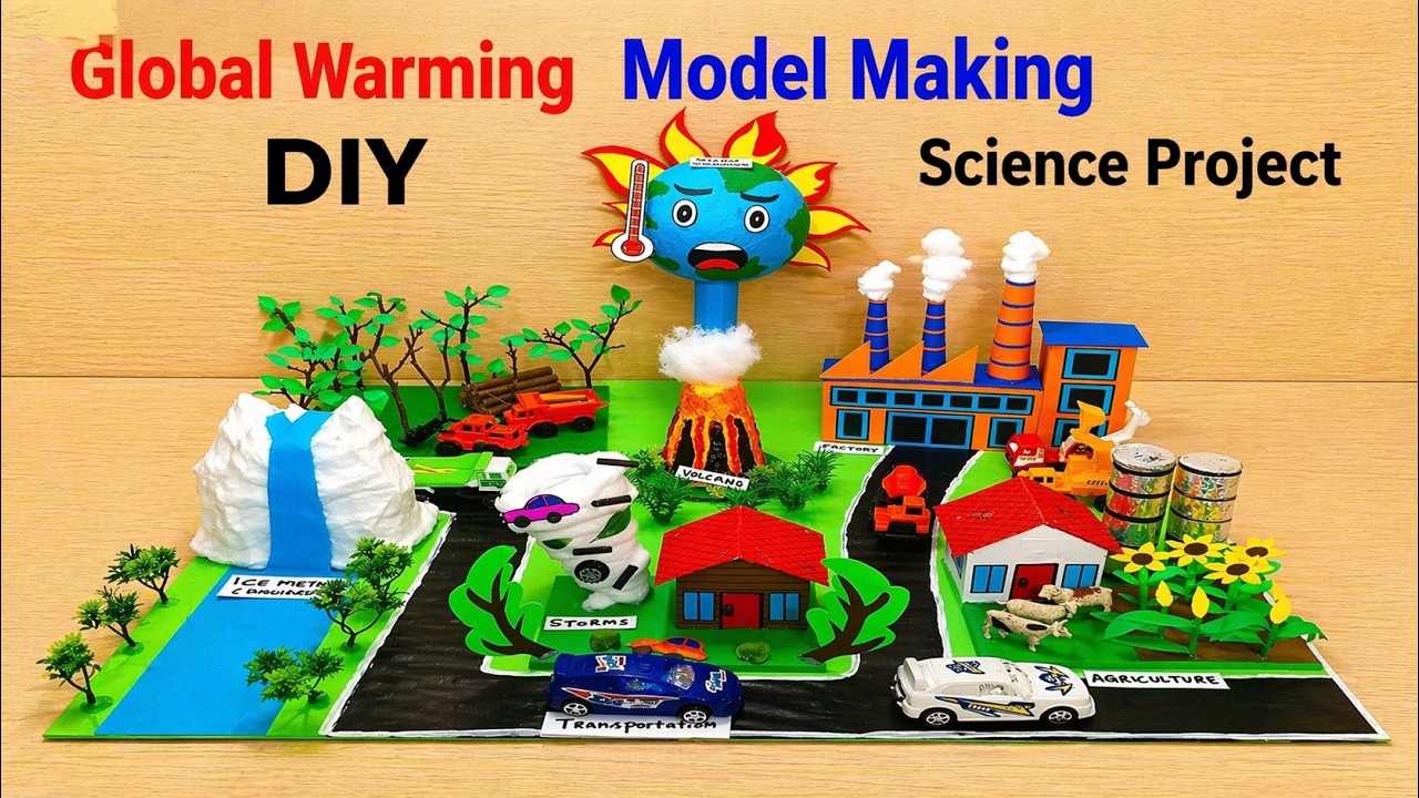 global warming - greenhouse effect working model - science project ...