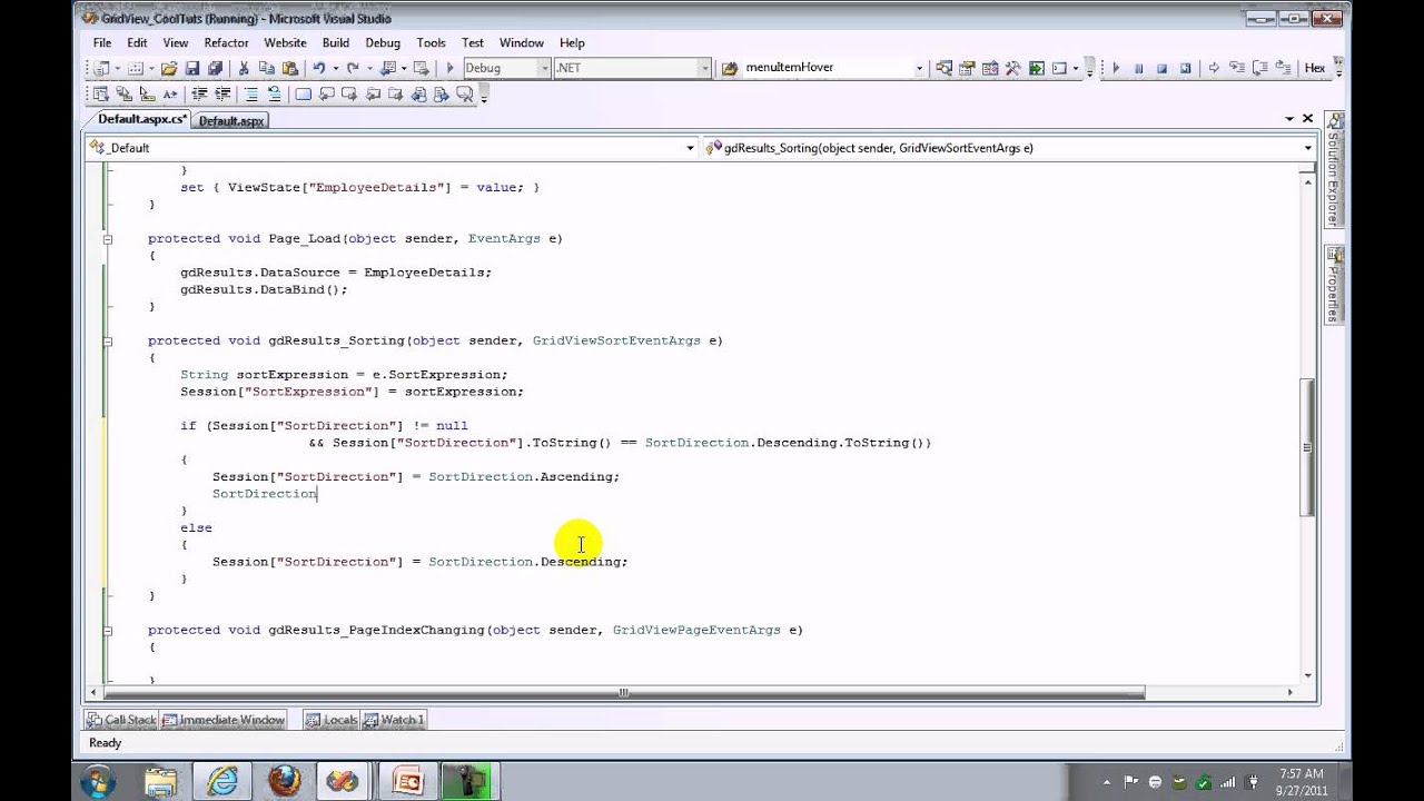 Gridview Sorting And Paging Youtube