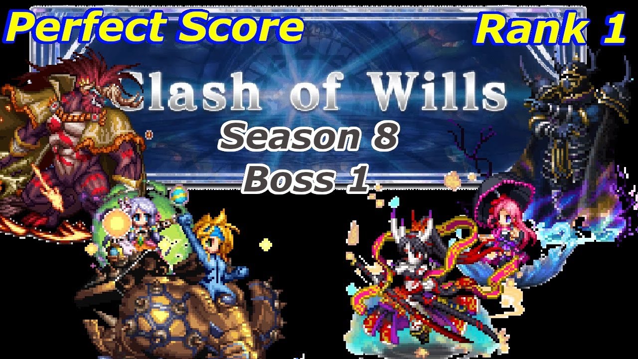 FFBE || Clash of Wills Season 8 Boss 1 / PERFECT SCORE RANK 1 with ...