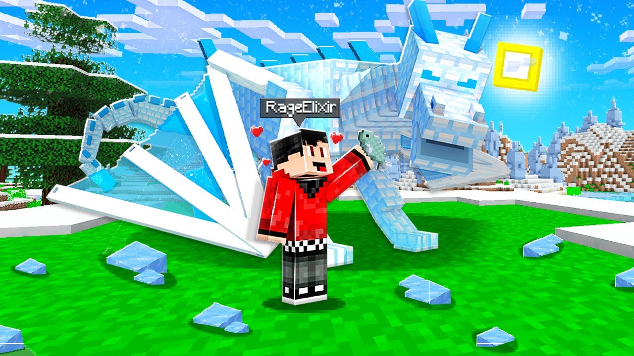 I Made FRIENDS with a BLUE DRAGON in Minecraft! - YouTube