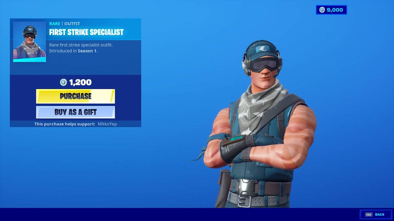 First Strike Specialist skin - Fortnite Item Shop (2017-10-31) - YouTube