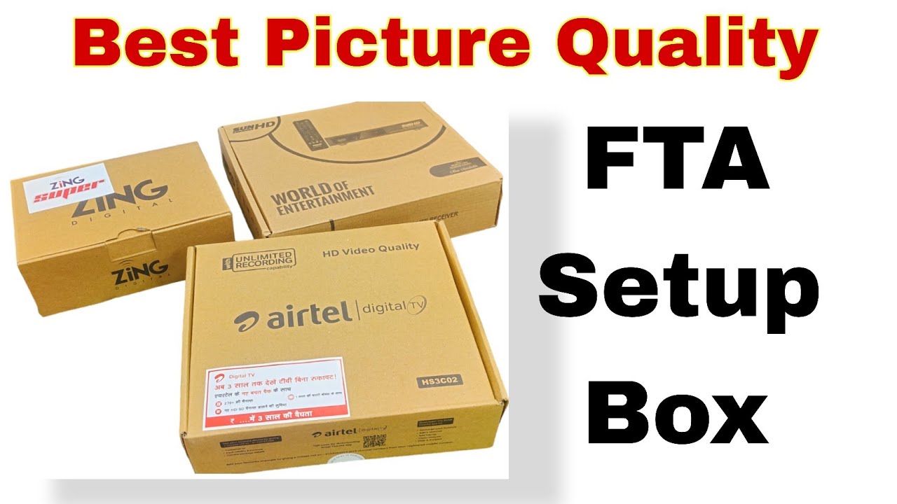 Airtel FTA Box Best Picture Quality Settings | Zing Super FTA Set Top ...