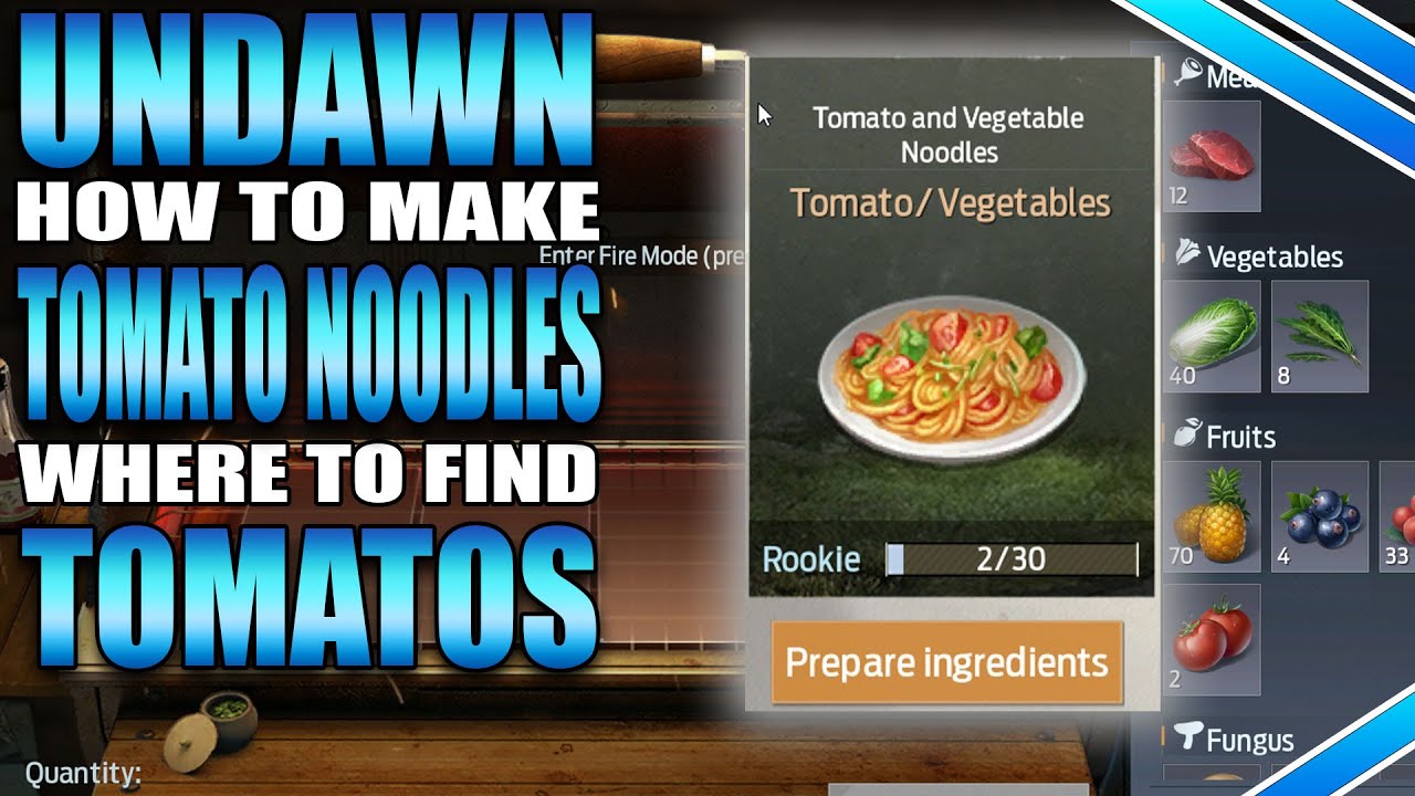 How To Make Tomato Vegetable Noodles & Where To Find Tomato's In Undawn ...