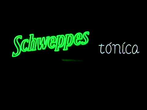 Rotulo logotipo hilo luminoso neón schweppes - YouTube