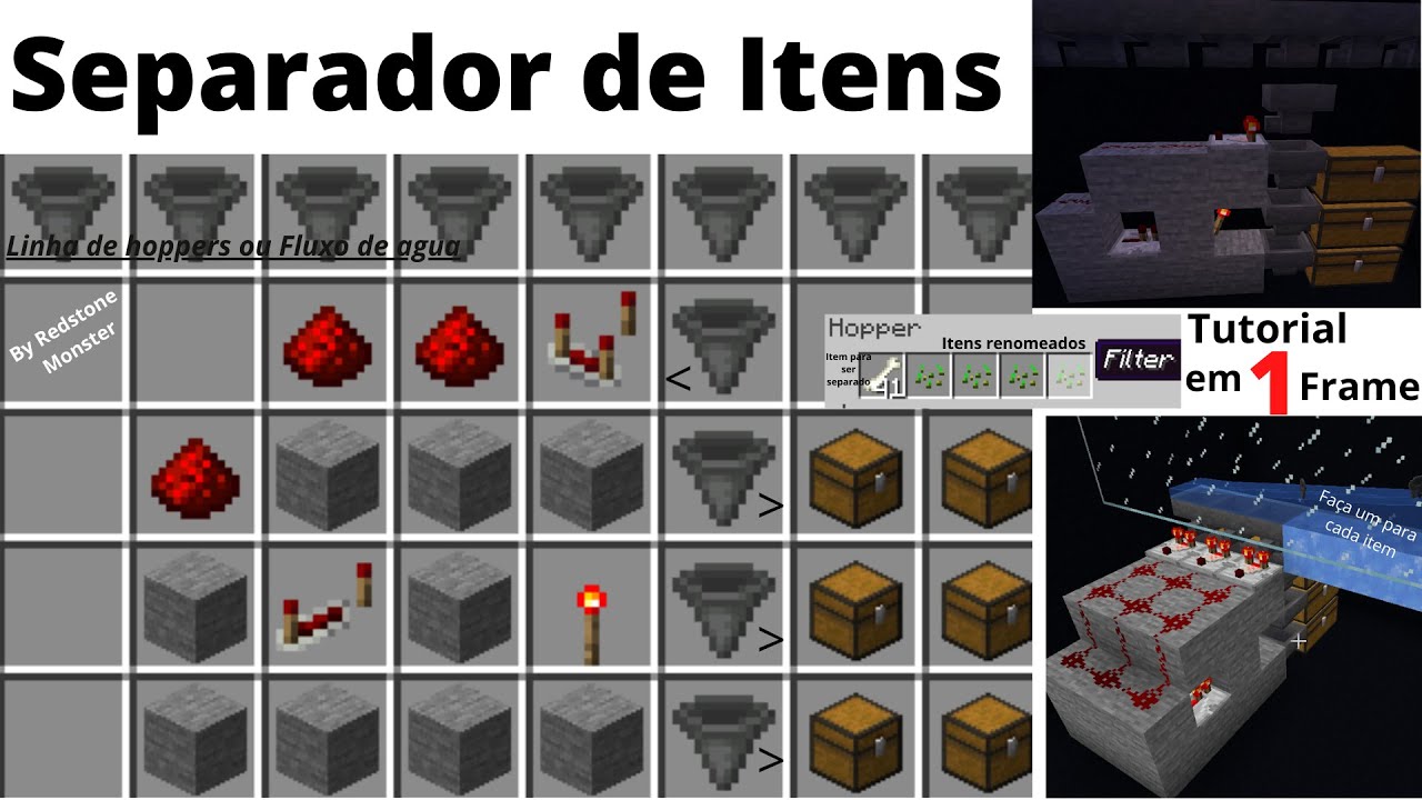 Tutorial - Separador de Itens Minecraft 1.18+ Para todas as versões ...