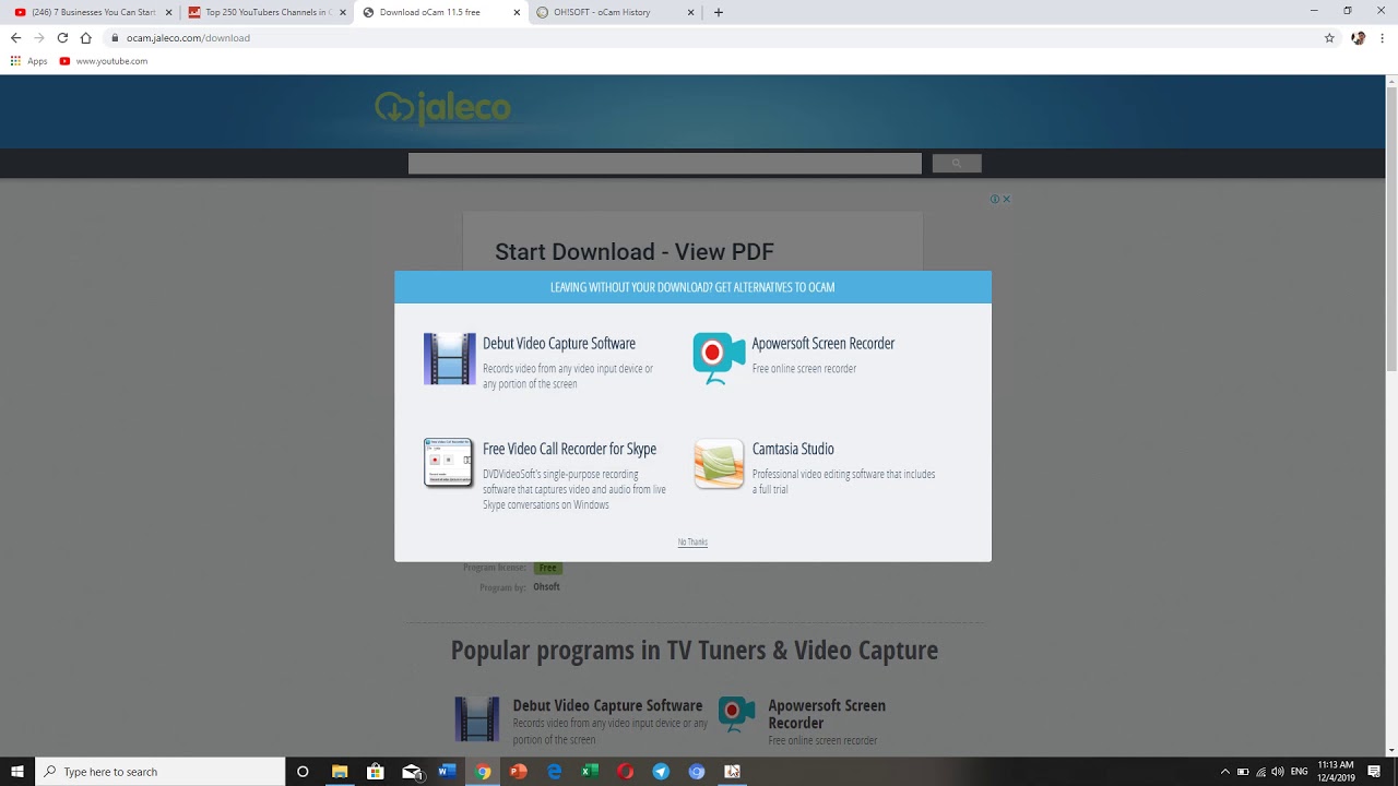 How to use Ocam record screen - YouTube