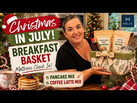 The Ultimate Christmas in July Breakfast Gift Basket! | Pancake & Coffee Latte Mix + Helix Check-In