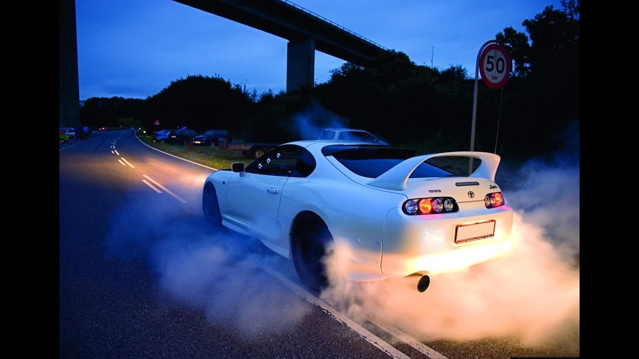 Power Of Supra | exhaust | burn out - YouTube