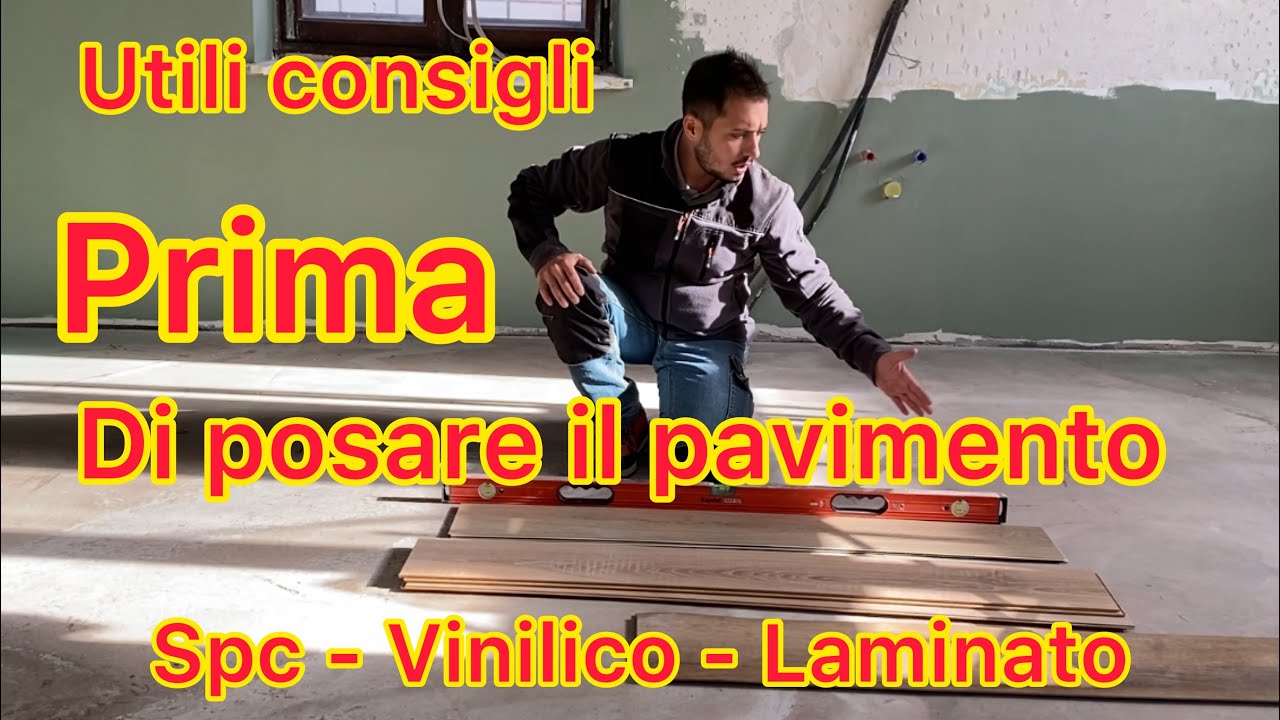 Come posare pavimento laminato vinilico spc - prima livellare il ...