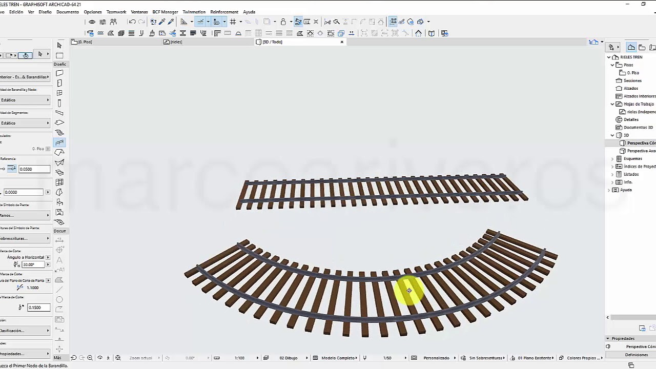 TRAIN'S RAILS ARCHICAD -RIELES DE TREN EN ARCHICAD - YouTube