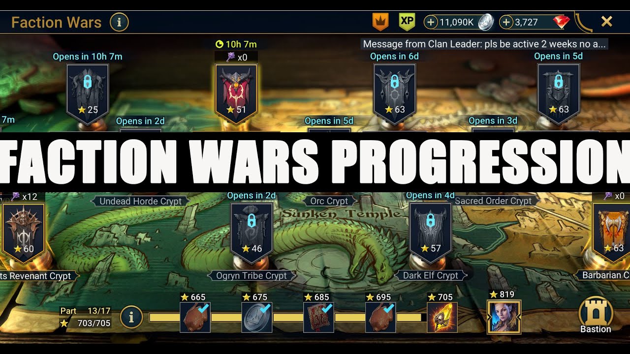 RAID SHADOW LEGENDS GUIDE: FACTION WARS PROGRESSION SACRED ORDER - YouTube