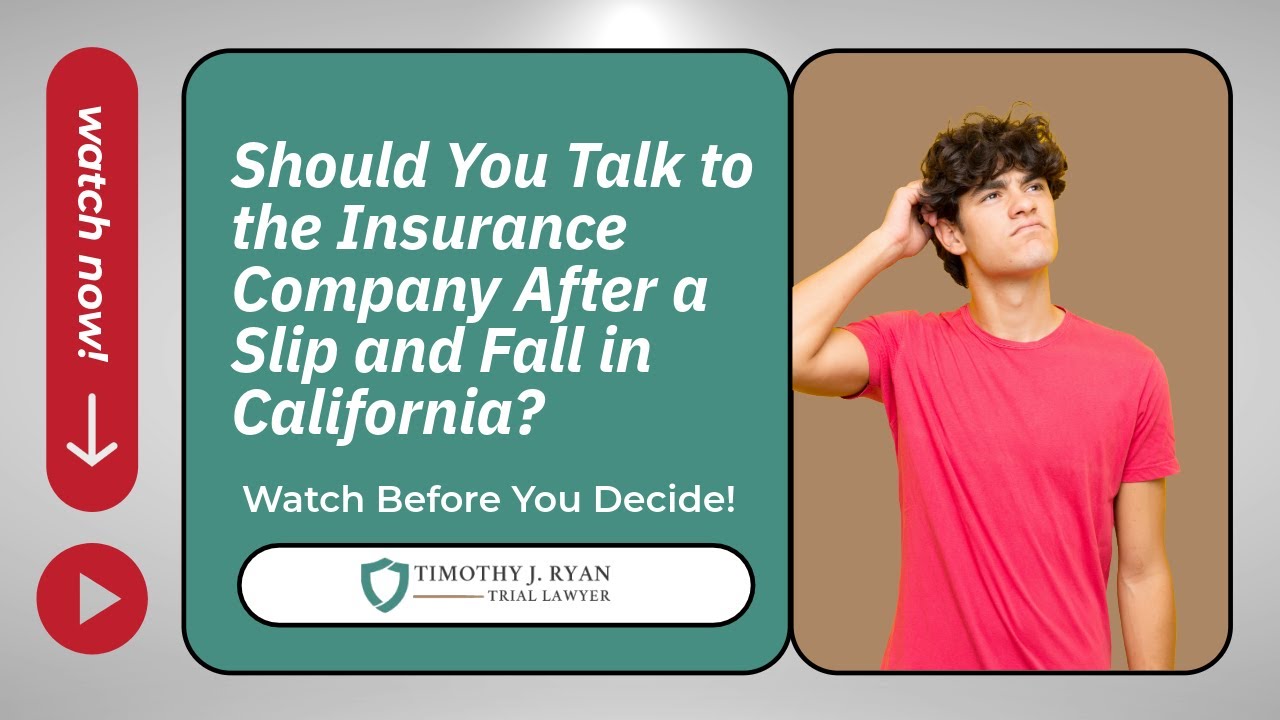 Should You Talk to the Insurance Company After a Slip and Fall in ...