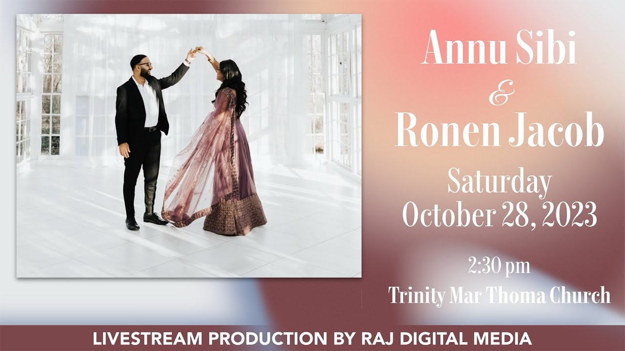 Wedding Ceremony of Annu Sibi and Ronen Jacob - YouTube
