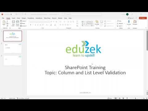 SharePoint Column and list level validation - YouTube