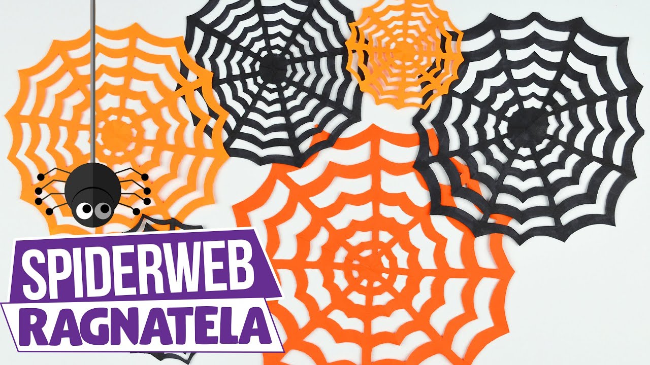 How to make Paper Spider Web Easy | DIY Halloween Craft - YouTube