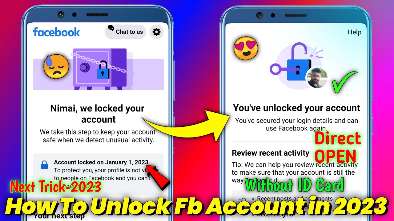 How to unlock fb Account 2023 | Facebook account lock get started | We ...