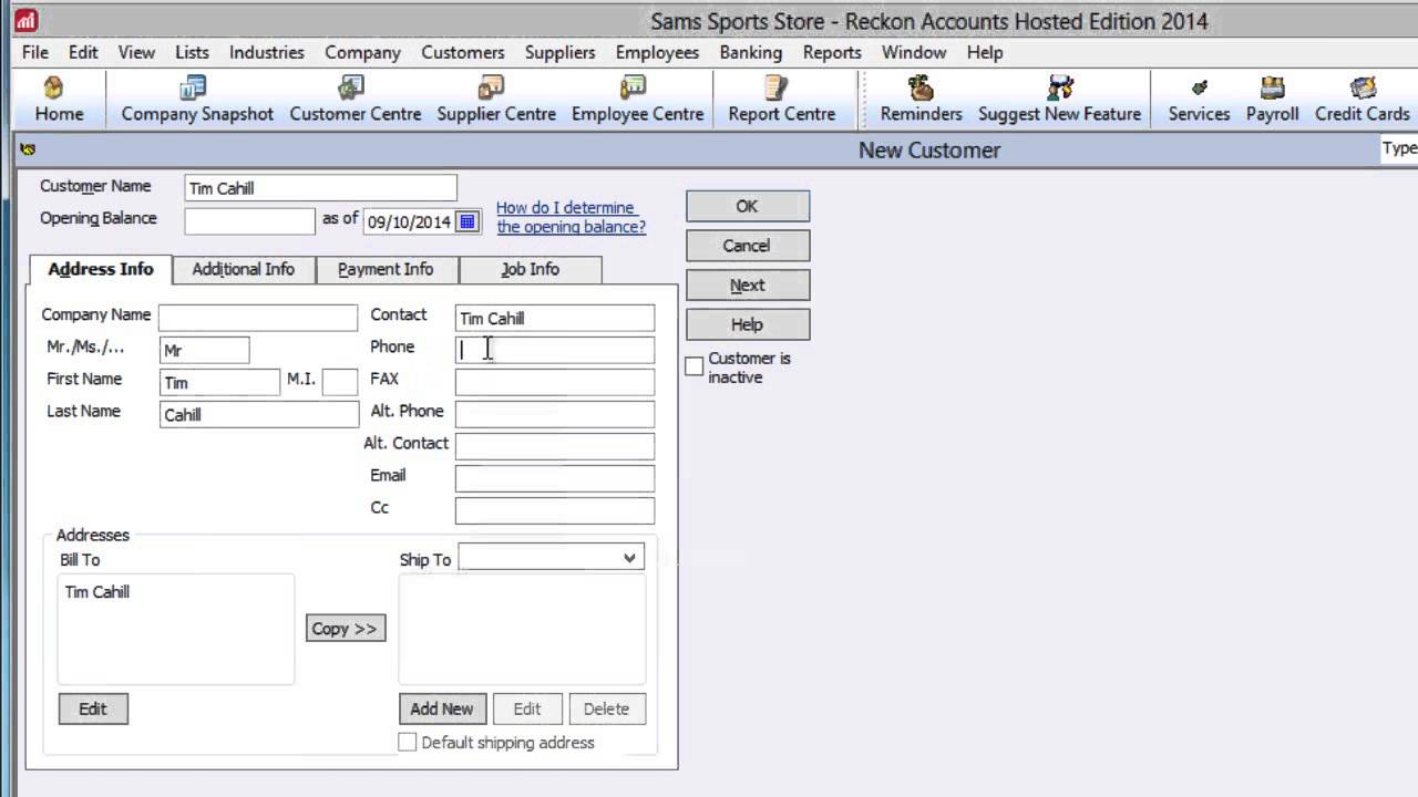 Reckon How-To: Customers Simple 13 - YouTube
