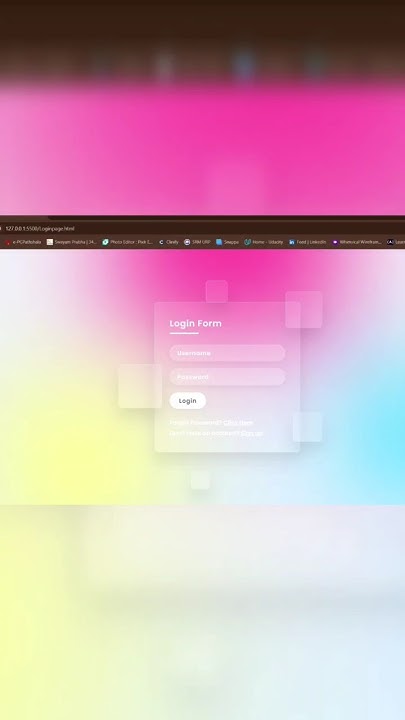 Glassmorphism Login Page with HTML and CSS #shorts #htmlcss - YouTube