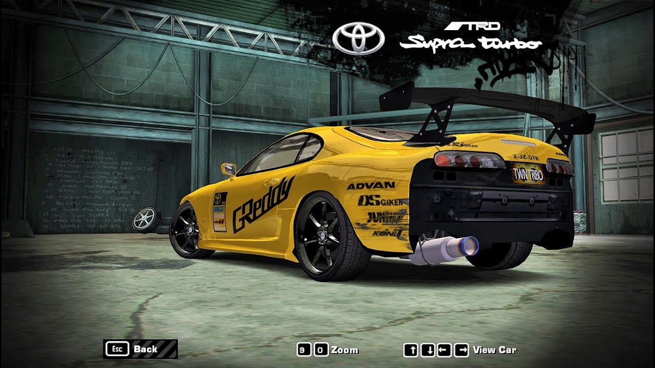 Toyota SUPRA TRD 2-JZ-GTE Twin Turbo in NFS MW - YouTube