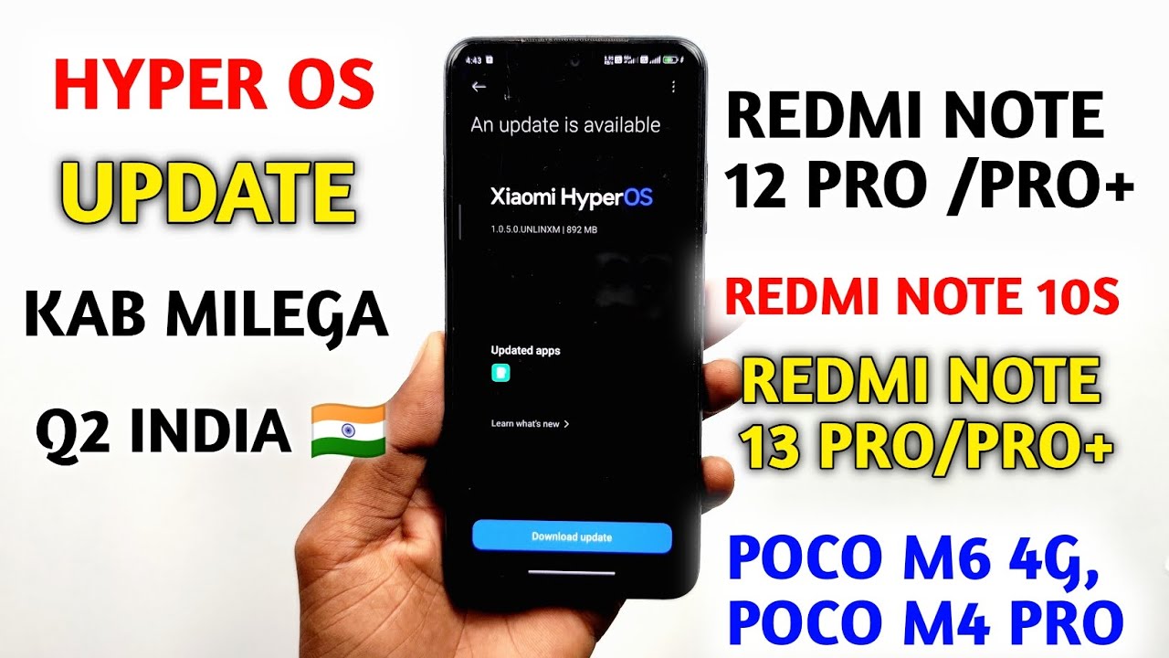 new hyper OS update Redmi note 13 pro,12 pro and poco m6 pro 4g new ...