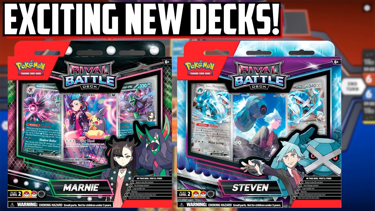 Pokemon TCG Marnie & Steven Rival Battle Decks Revealed! Features exclusive Morpeko & Beldum ...