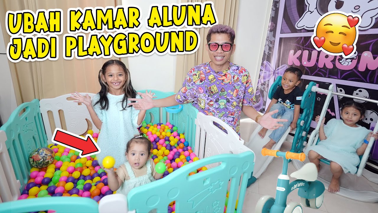 UBAH KAMAR ALUNA AMANDA JADI PLAYGROUND TEMPAT BERMAIN!! - YouTube