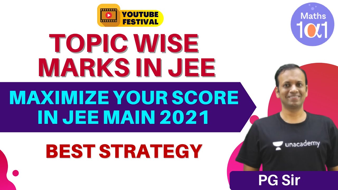 Maximize Your Score in JEE Main 2021 | Topic Wise Marks in JEE | Best ...