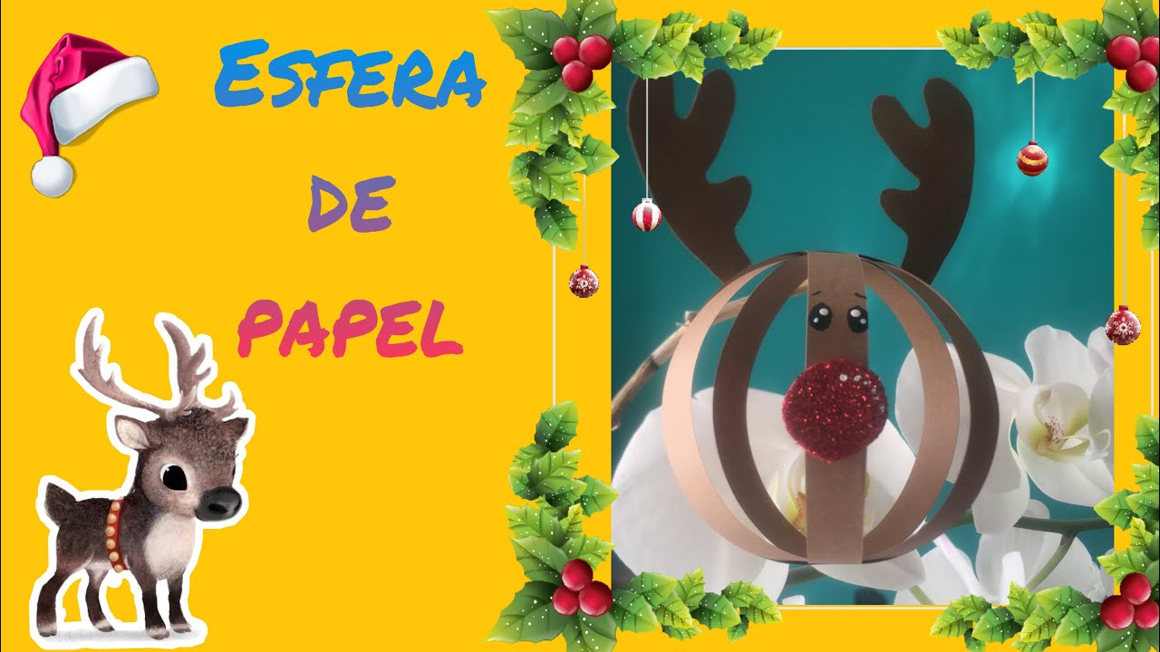 Cómo hacer una esfera de papel 🦌🎄♻️ - YouTube