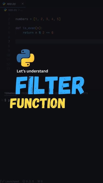 Python Lists: The Filter Function Explained #webdevelopment #python #programming #javascript # ...