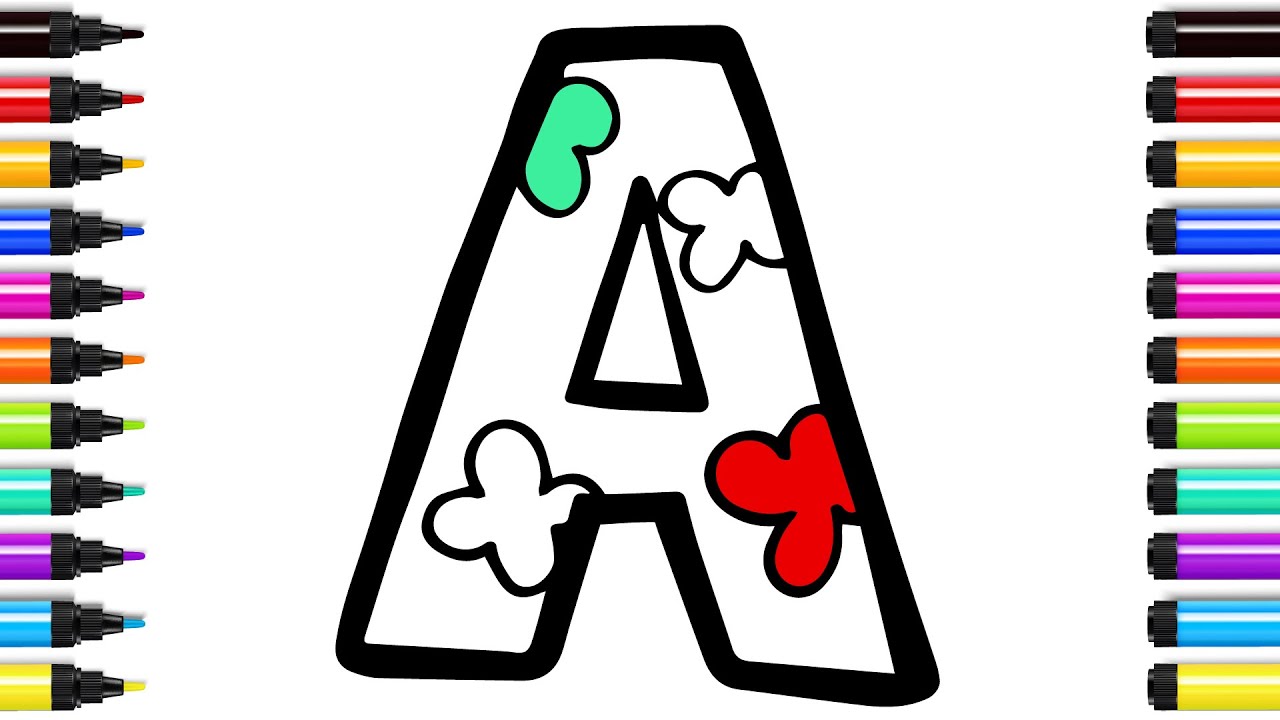 How to Draw a Cute Letter A | Step by Step Easy - YouTube