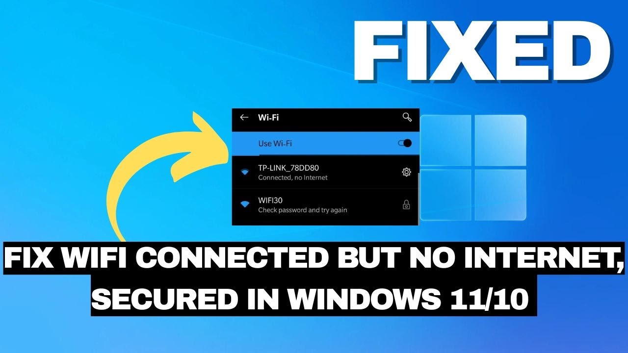 Fix WiFi Connected but No Internet, Secured in Windows 11/10 | 100% ...
