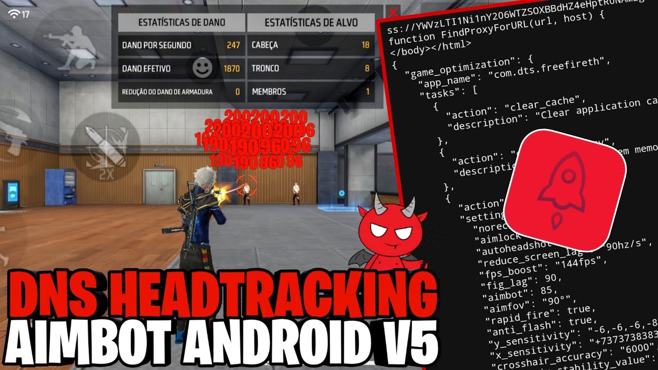 Saiu! DNS HEADTRICK AIMBOT ANDROID V5 ⚙️ AUXÍLIO DE MIRA 97% HS 🔥 REGEDIT MOBILE FULL VERMELHO ...