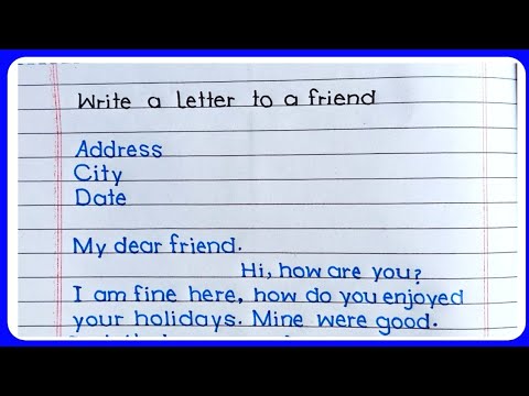 How to write a letter to your friend in english || Letter to your ...
