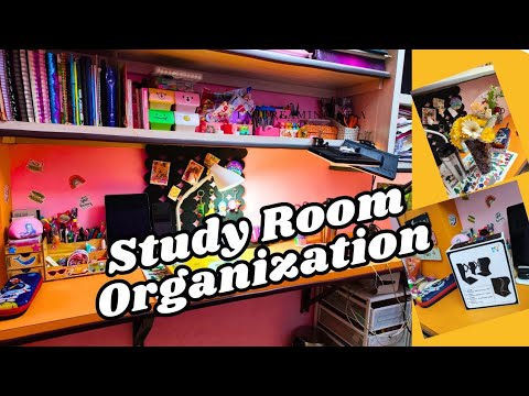 Small Study room organisation | How to Organise Study table ...