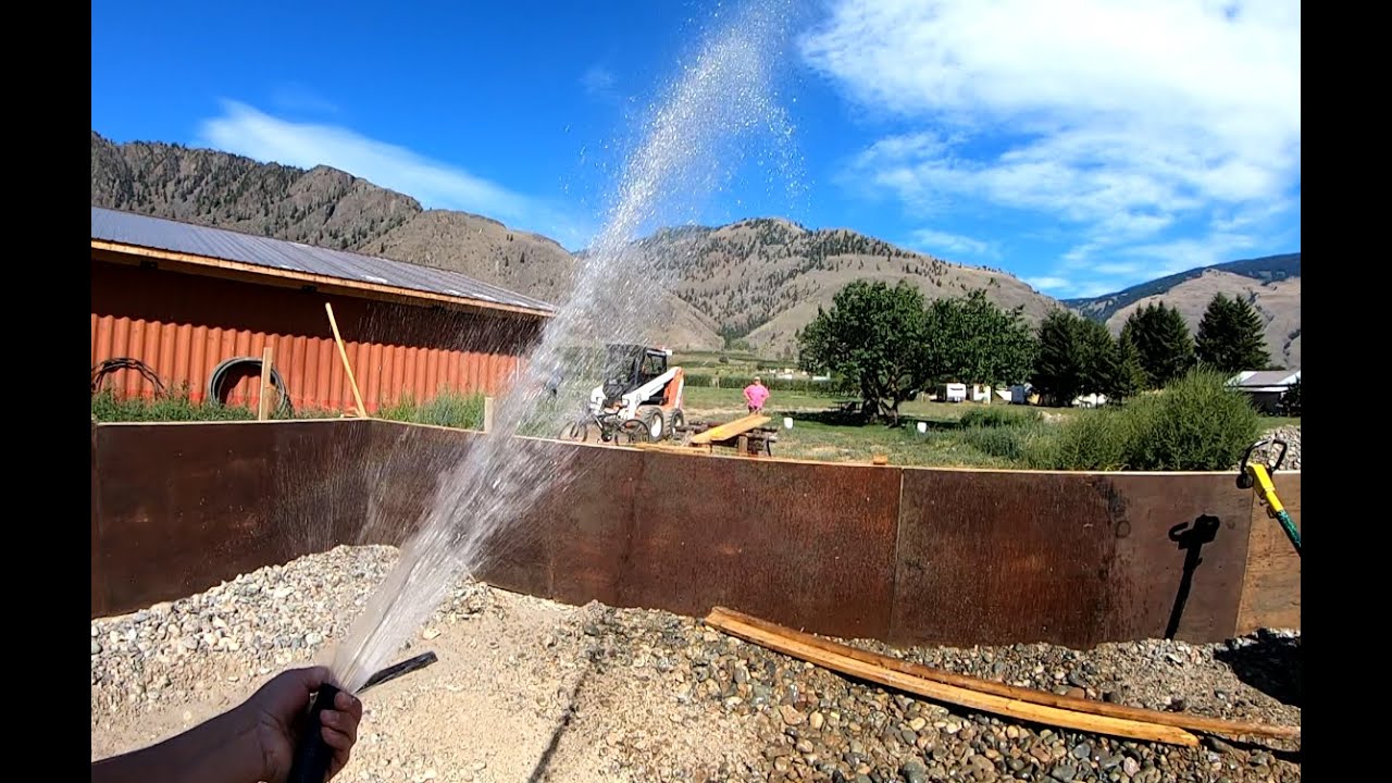 First ground water well pump test; plumbing ground-works layout - YouTube