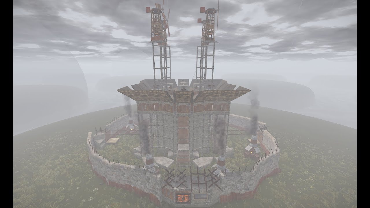 3-5 man Rust base | Stability override pixel gap bunker | Open core ...