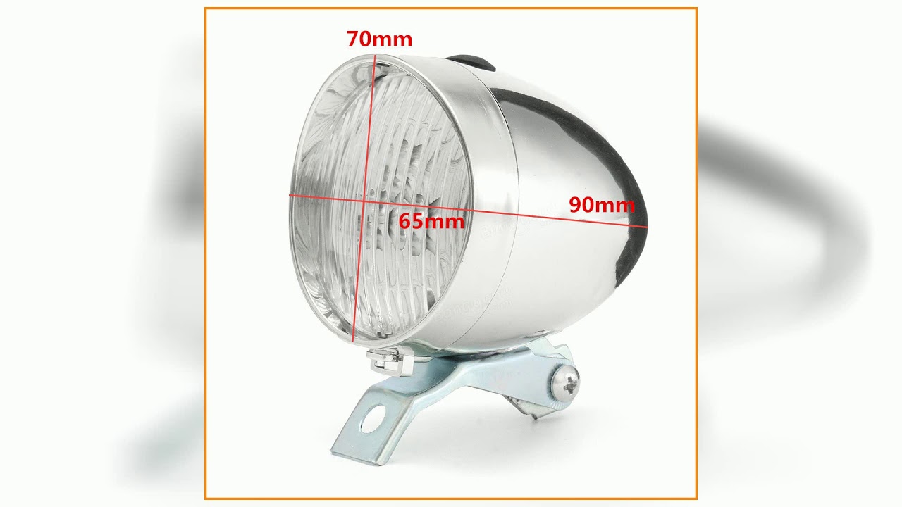 BIKIGHT Retro Bicycle Bike 3 LED Front Light Vintage Headlight ...