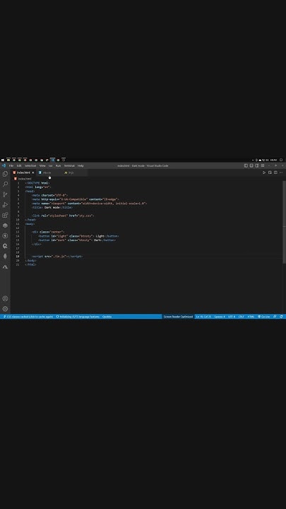 Lightdark Theme Toggle Using Html Css And Javascript Shorts S Youtube