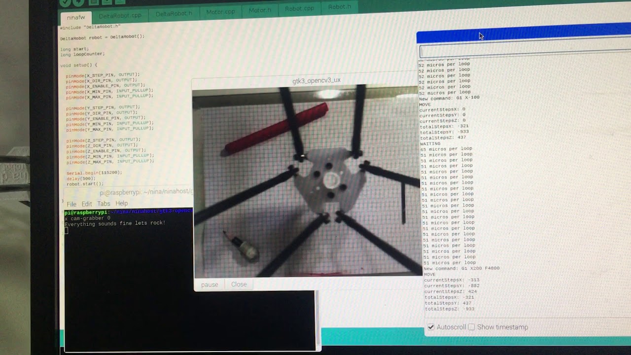 Delta Robot G28 HOME command - Robot Point of View - YouTube
