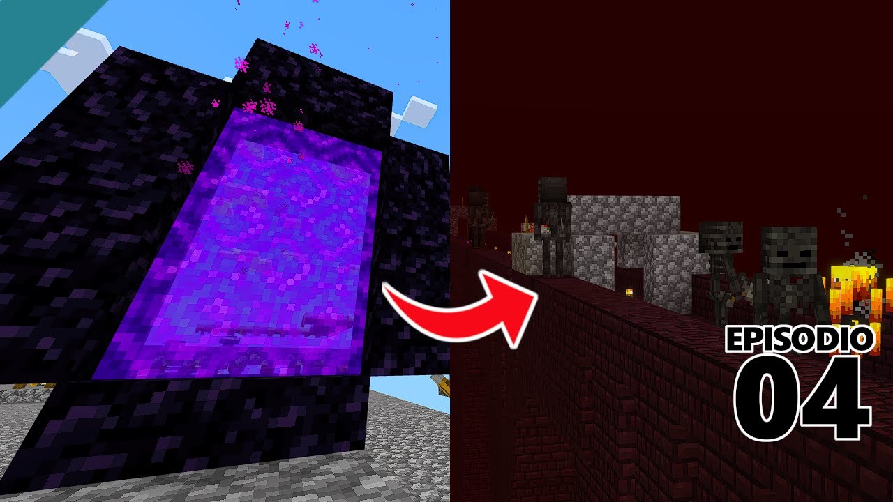 El Portal al Inframundo - SkyBlock Minecraft Bedrock 1.19 [Episodio 4 ...