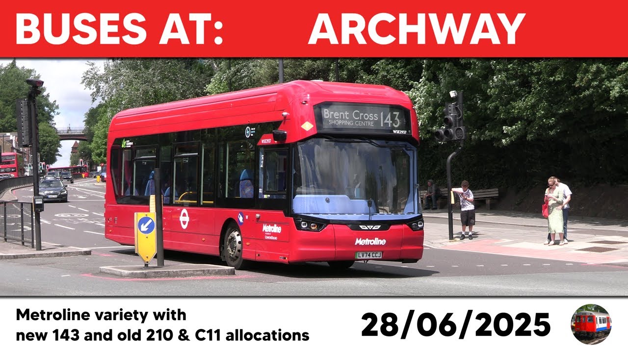 London buses at Archway 28/06/2025 - YouTube