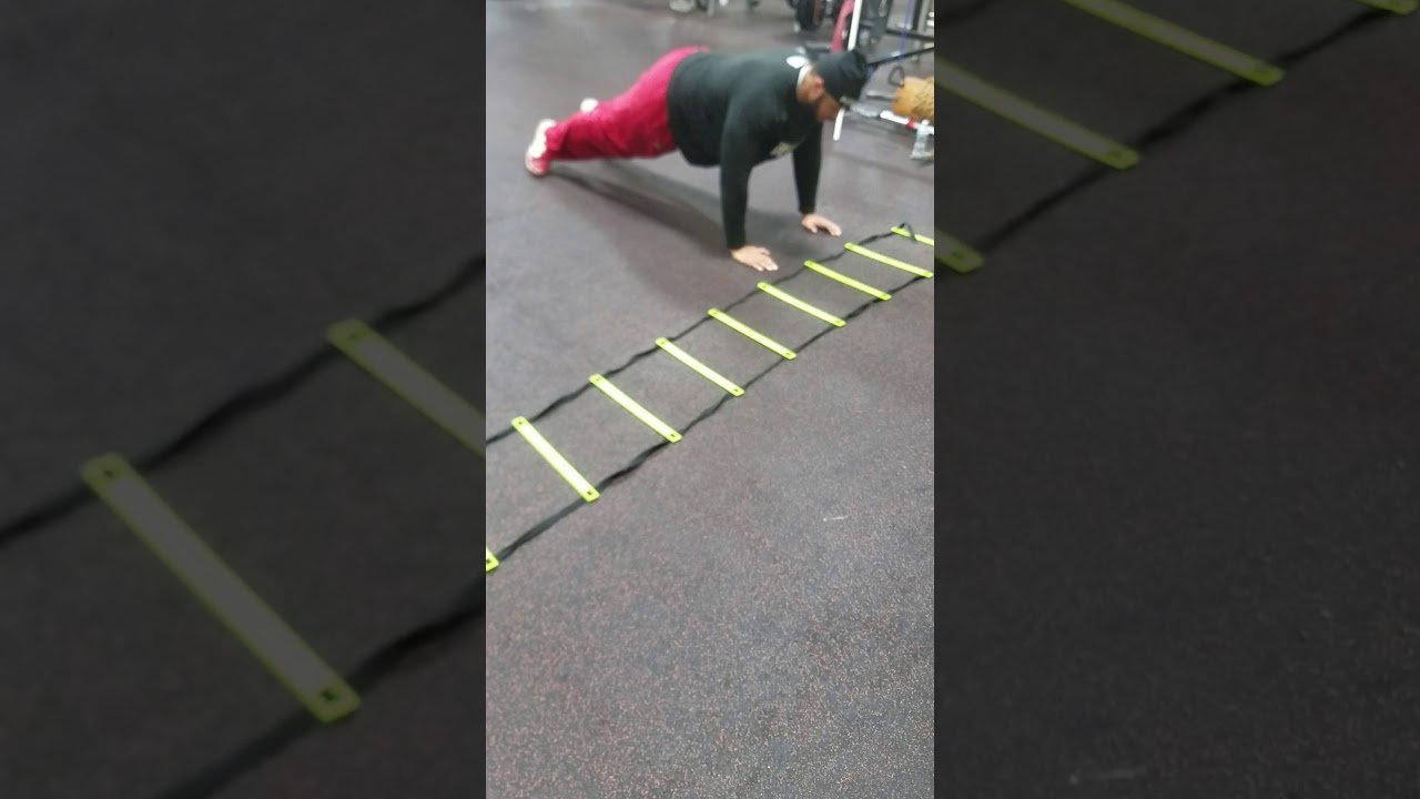 Footwork Ladder Push Up Routine - YouTube