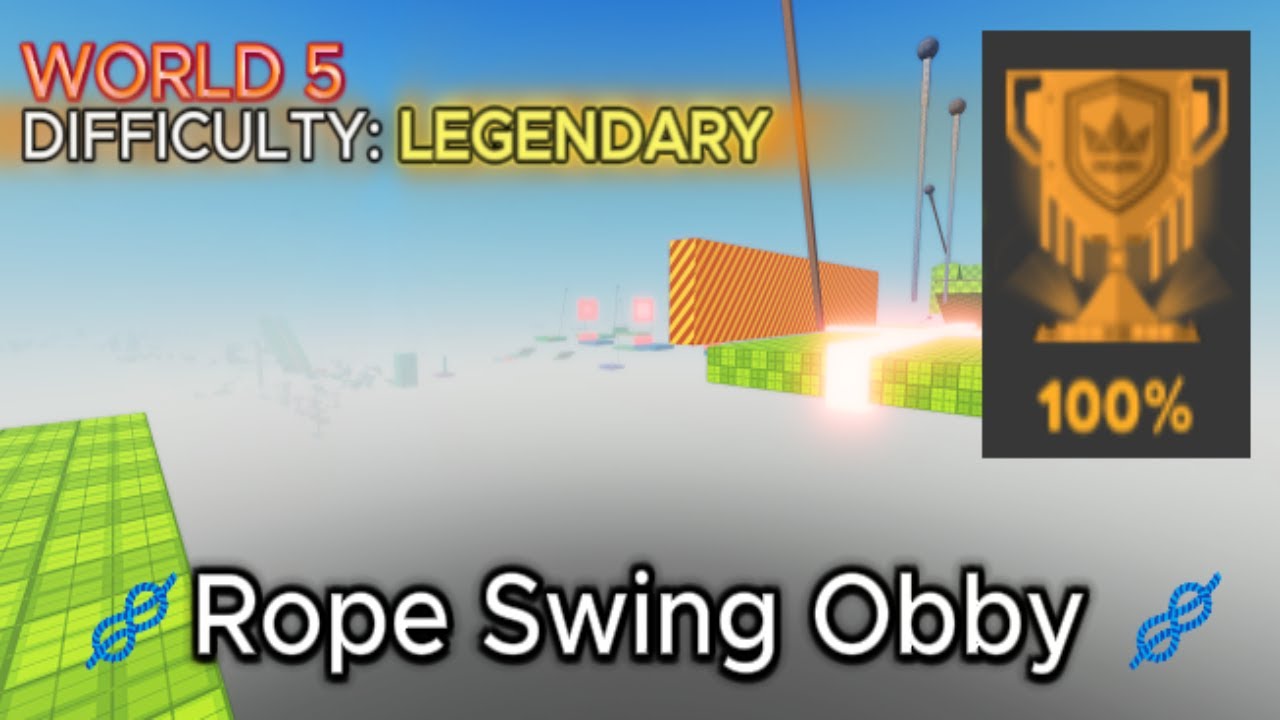 Rope Swing Obby - LEGENDARY (WORLD 5) - YouTube