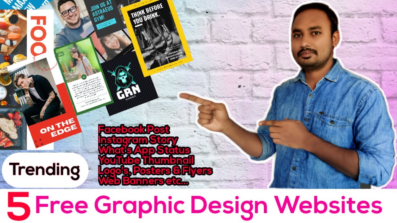 5 Free Websites For Graphic Design | 100% Free, No Copyright - YouTube